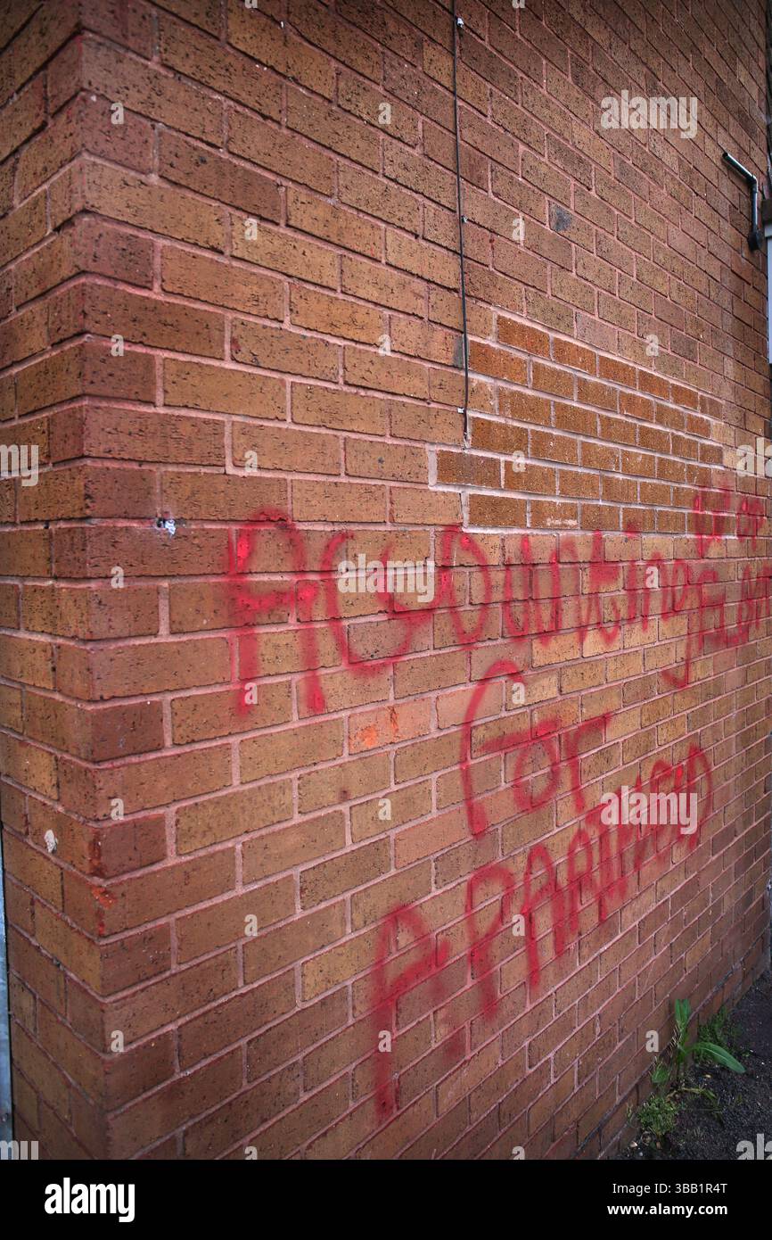 Birmingham, England, UK. 14th May, 2025. The exterior walls are painted ...