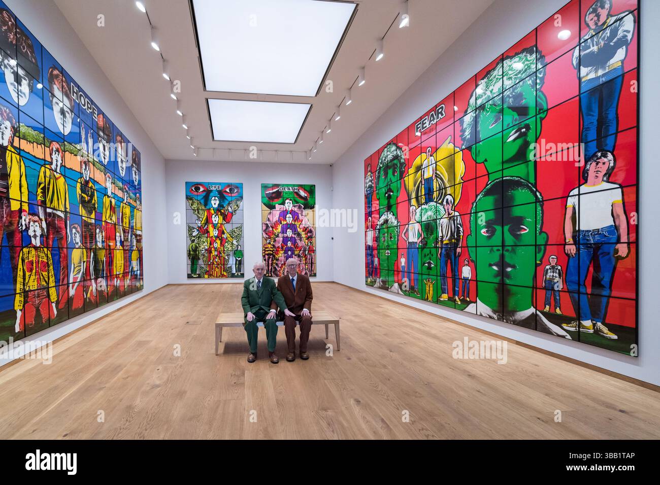 LONDON, UNITED KINGDOM - MAY 14, 2025: Artists Gilbert Prousch (L) and ...