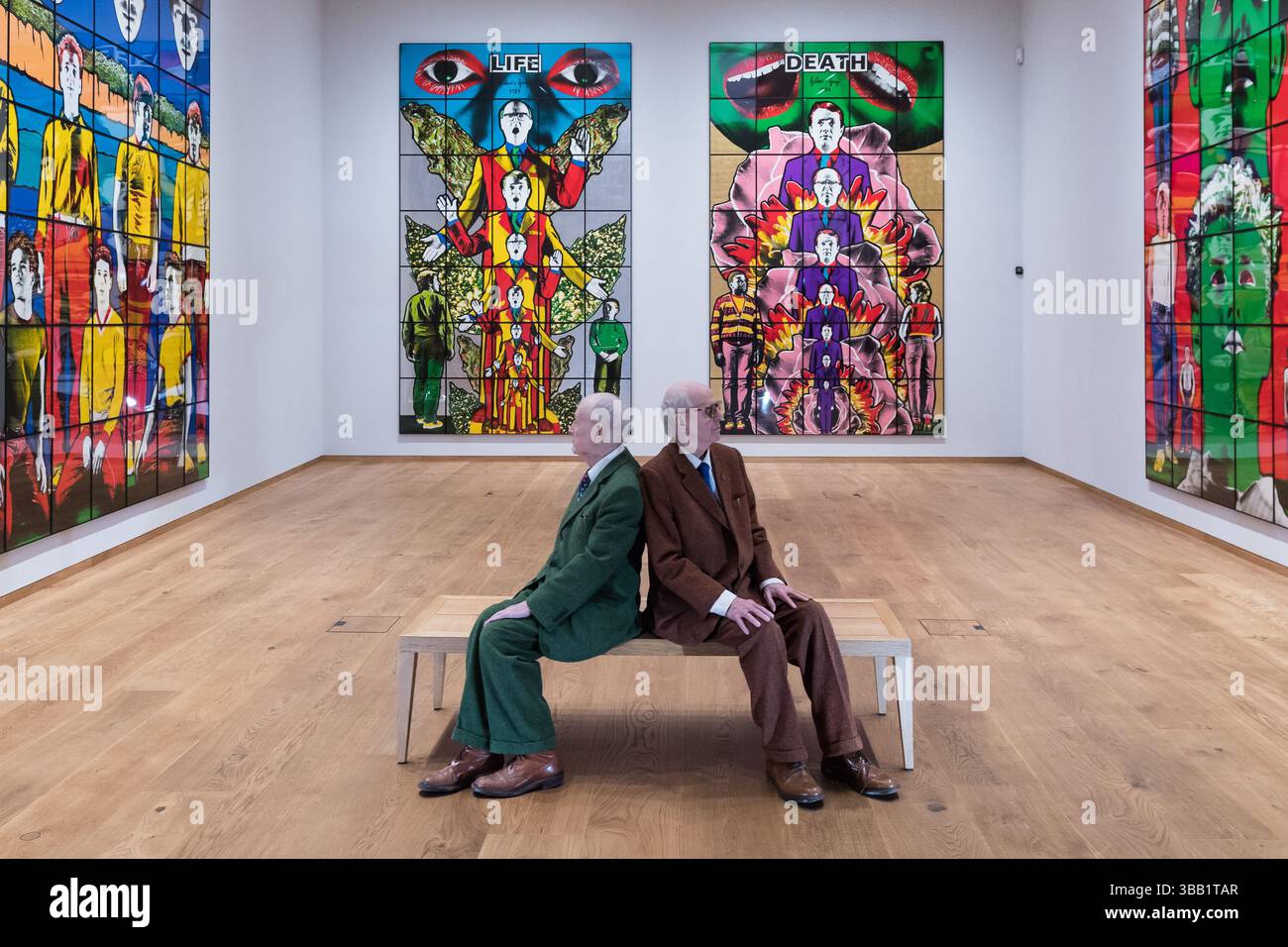 LONDON, UNITED KINGDOM - MAY 14, 2025: Artists Gilbert Prousch (L) and ...