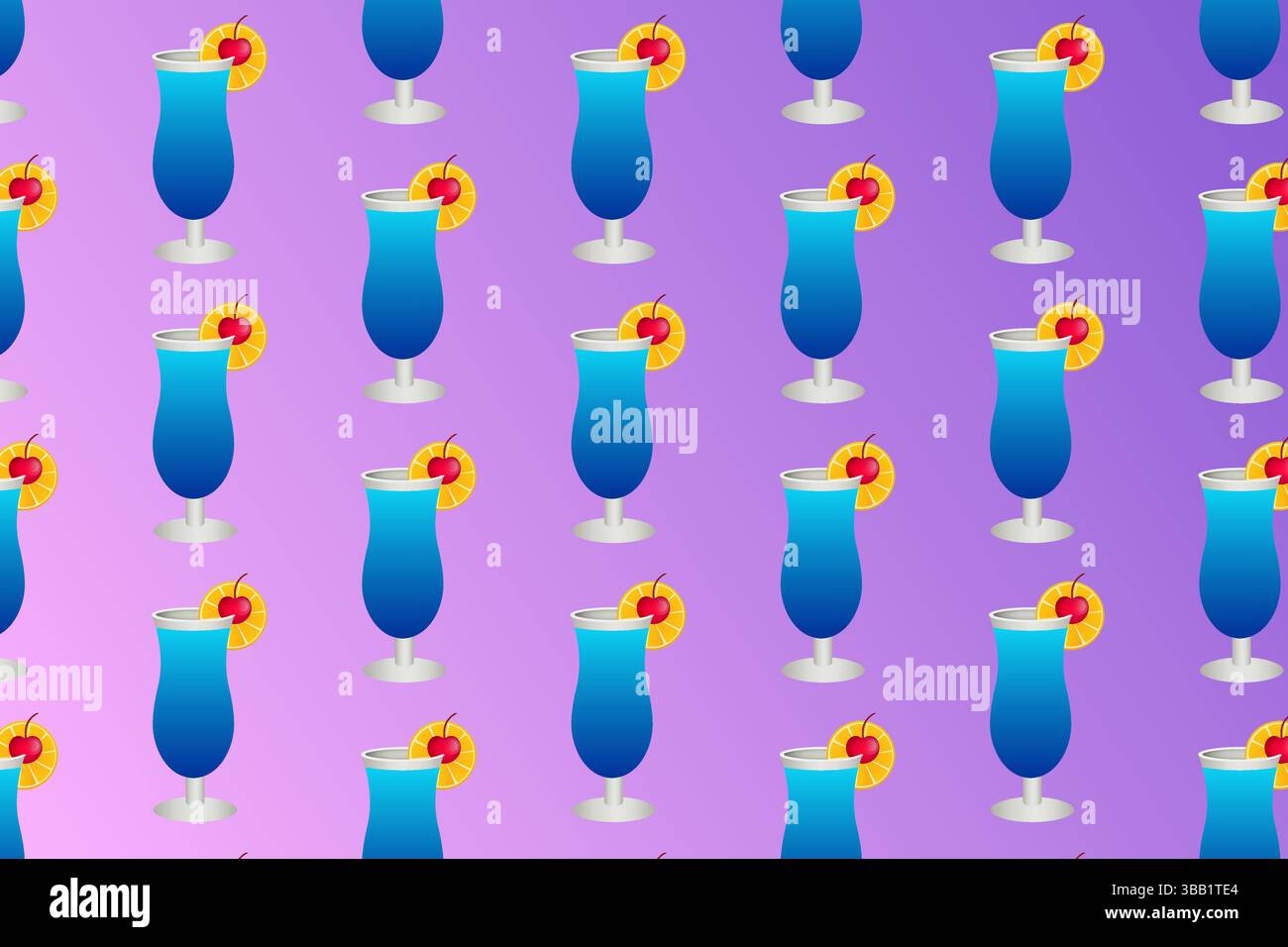 Cocktail drink blue lagoon vibrant Stock Vector Images - Alamy