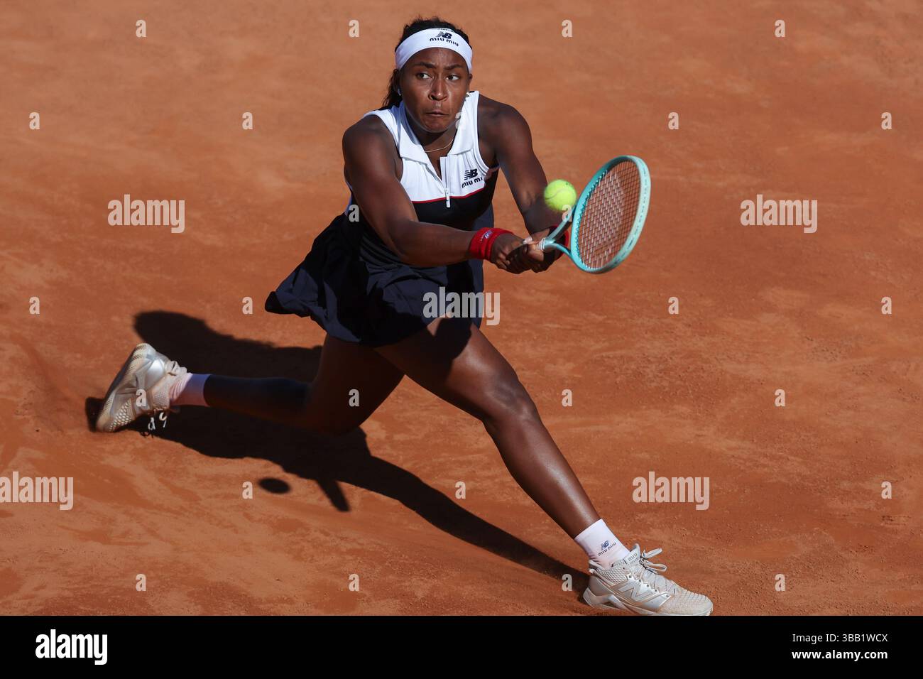 Gauff Coco (USA) rank 3 seen in action with Emma Raducanu (GBR) rank 49 ...