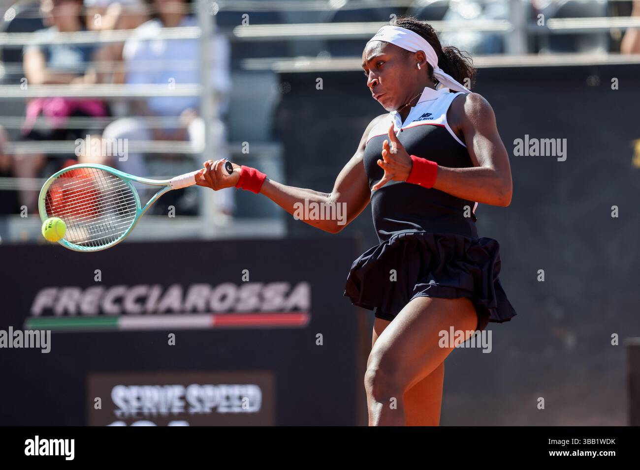 Gauff Coco (USA) rank 3 seen in action with Emma Raducanu (GBR) rank 49 ...