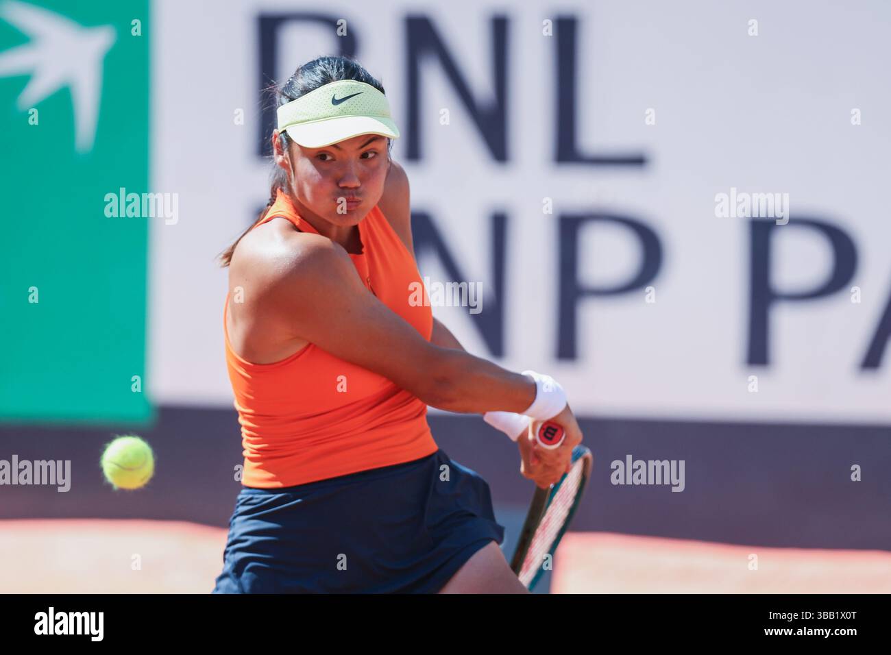 Rome, Italy. 12th May, 2025. Emma Raducanu (GBR) rank 49 seen in action ...