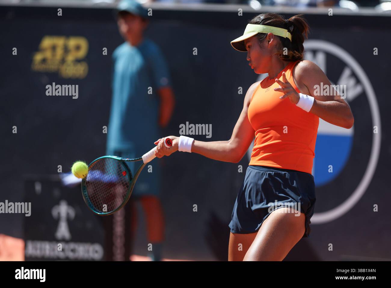 Emma Raducanu (GBR) rank 49 seen in action with Gauff Coco (USA) rank 3 ...