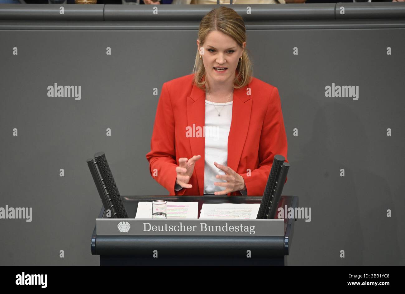 14 May 2025, Berlin: Sonja Eichwede (SPD) speaks after the Federal ...
