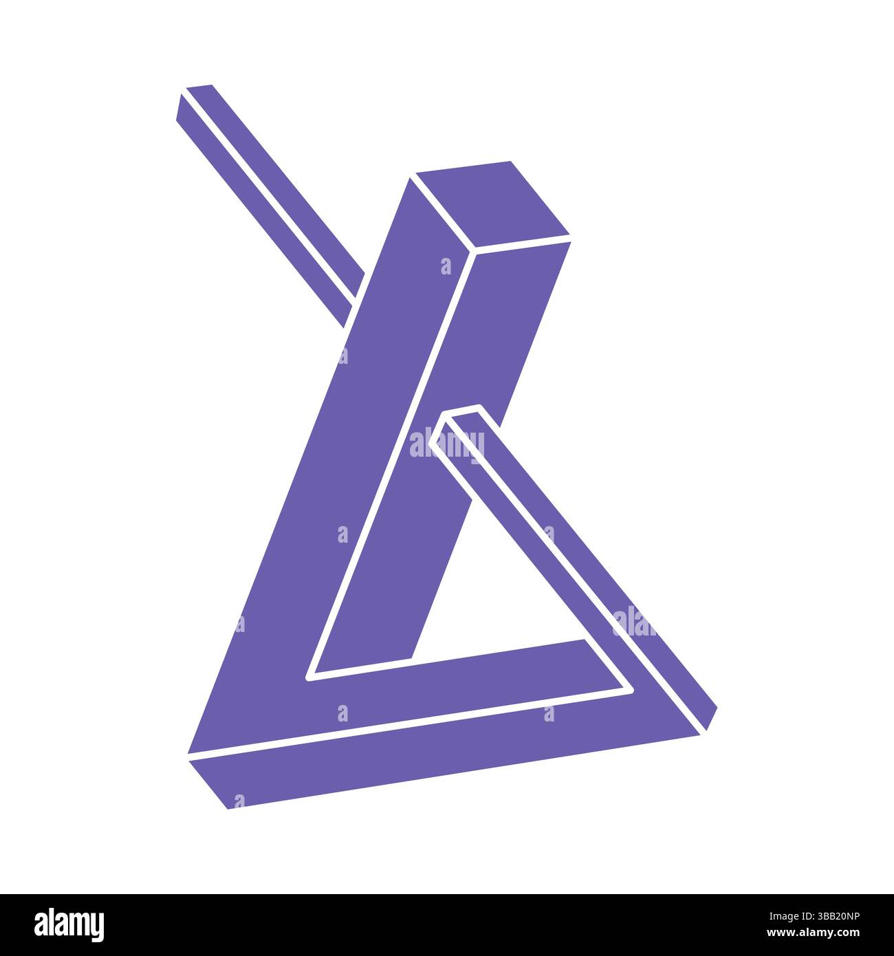 Impossible shape. Sacred geometry figures. Optical illusion. Abstract eternal geometric objects ...