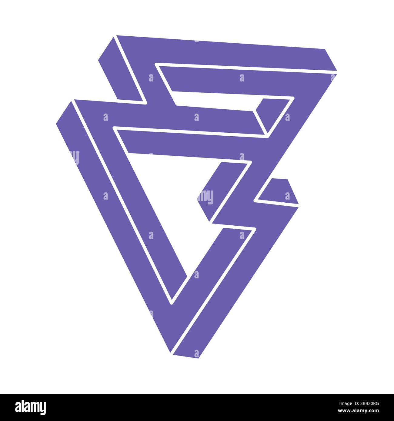 Optical illusion logo. Impossible shapes vector. Optical art objects. Geometric figures. Escher ...