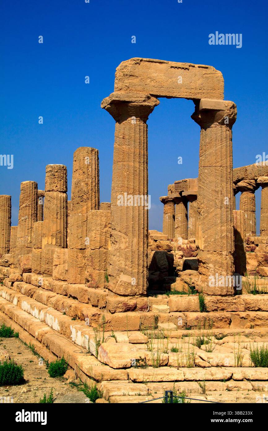 Italy, Sicily, Agrigento. Akragas in the Valley of The Temples. Ancient ...