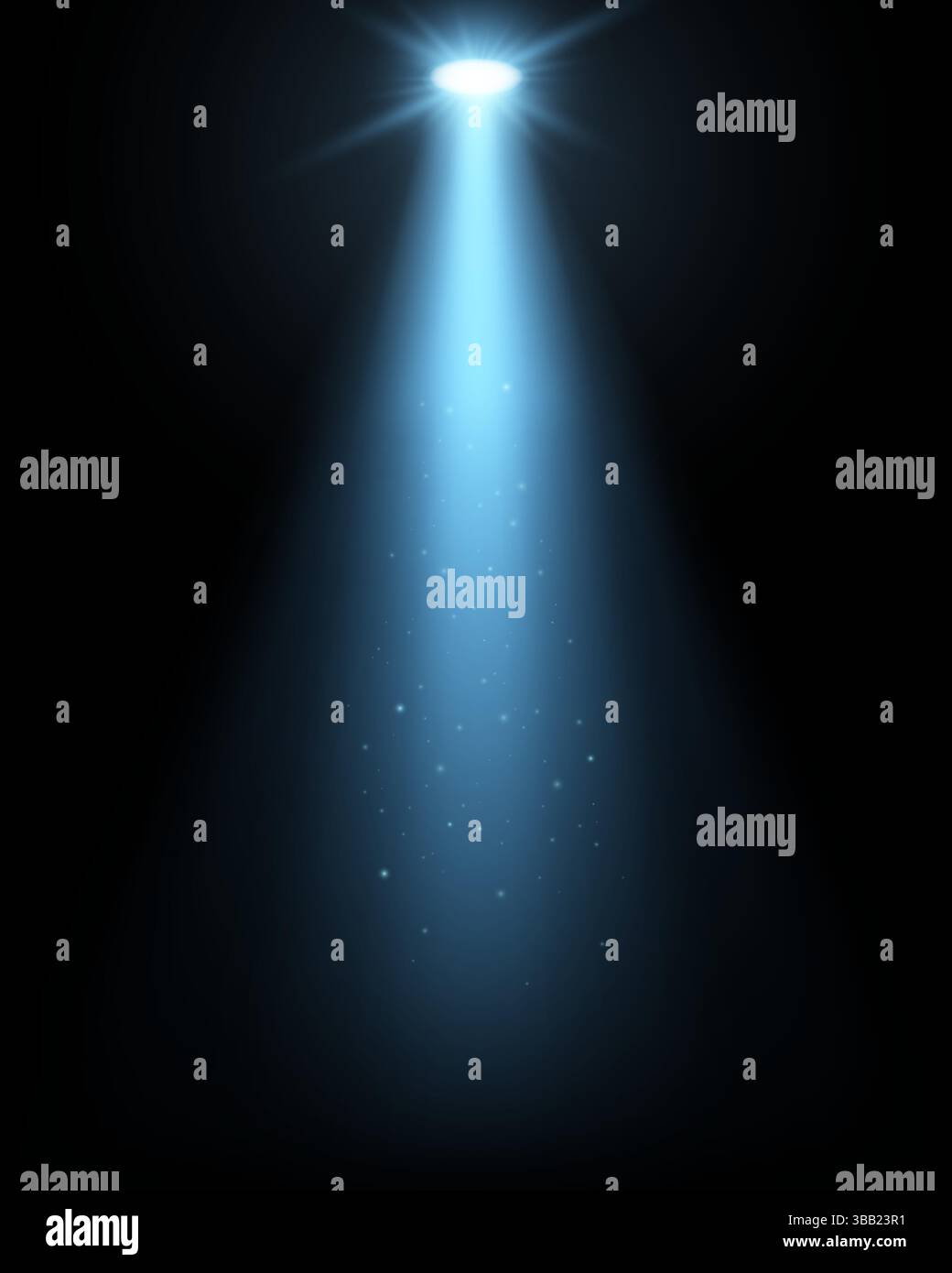 Vector spotlight beam on dark stage with glowing effect. Bright light ...