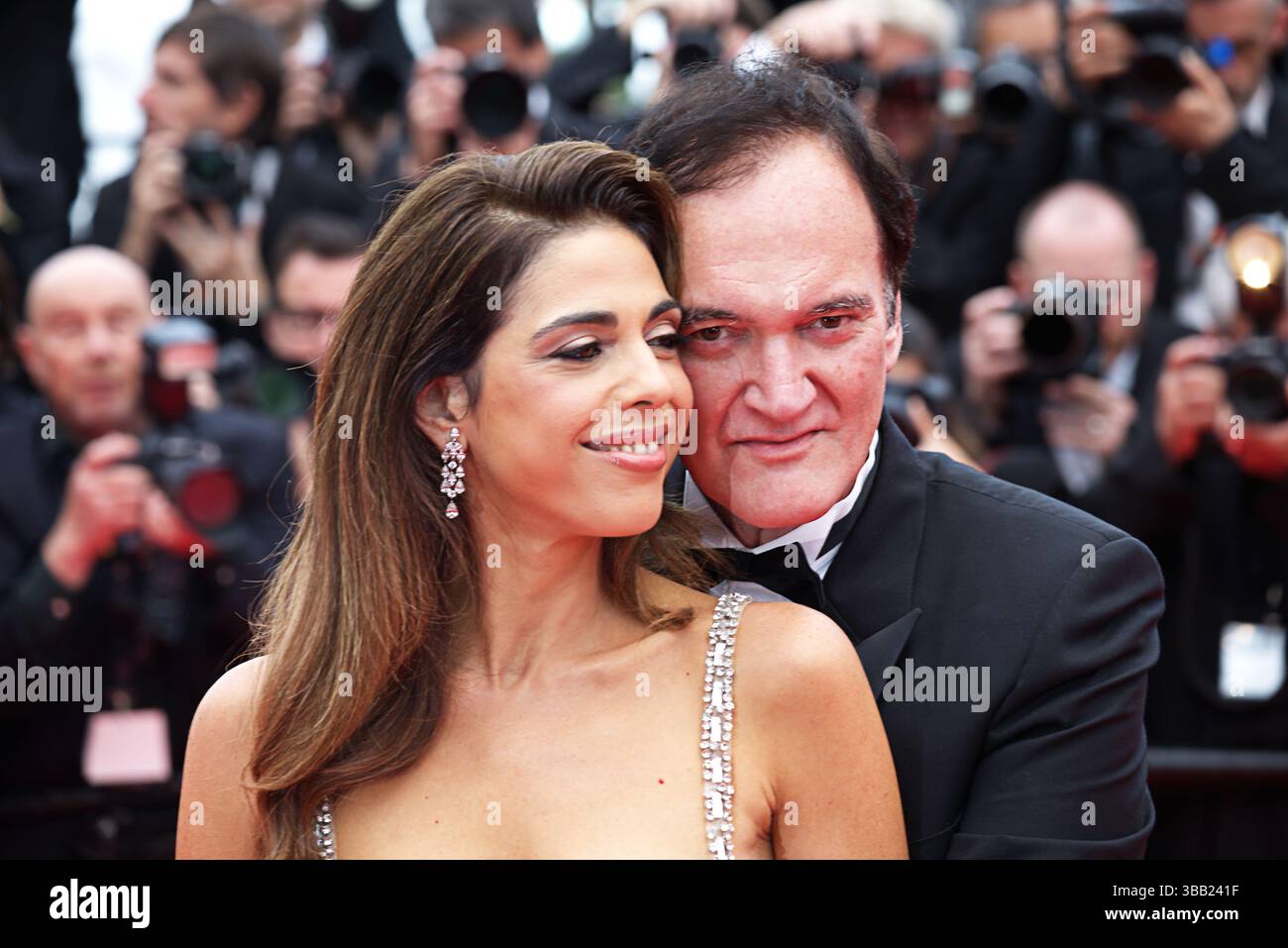 Director Quentin Tarantino and his wife Daniella Pick at the red carpet ...