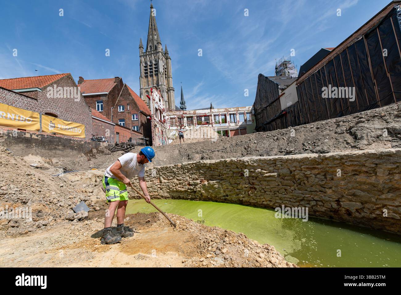 Ieper, Belgium. 14th May, 2025. Archaeologist Alexander Doucet pictured ...