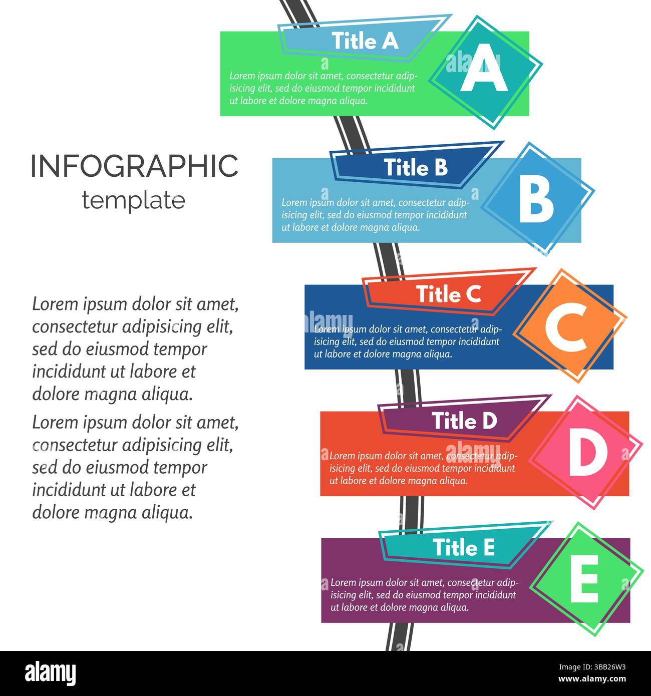 Five steps infographic design elements. Step by step infographic design ...