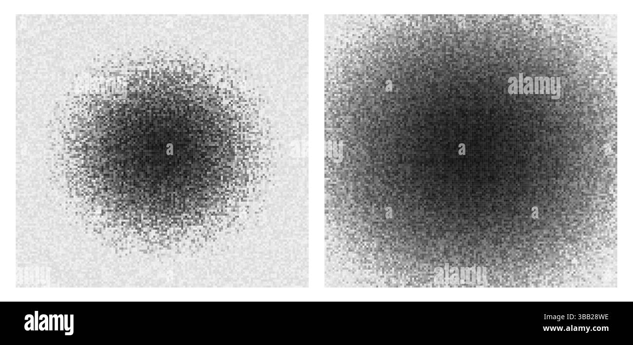 Pixel censor noise blobs. Two circular dark distortions simulate ...