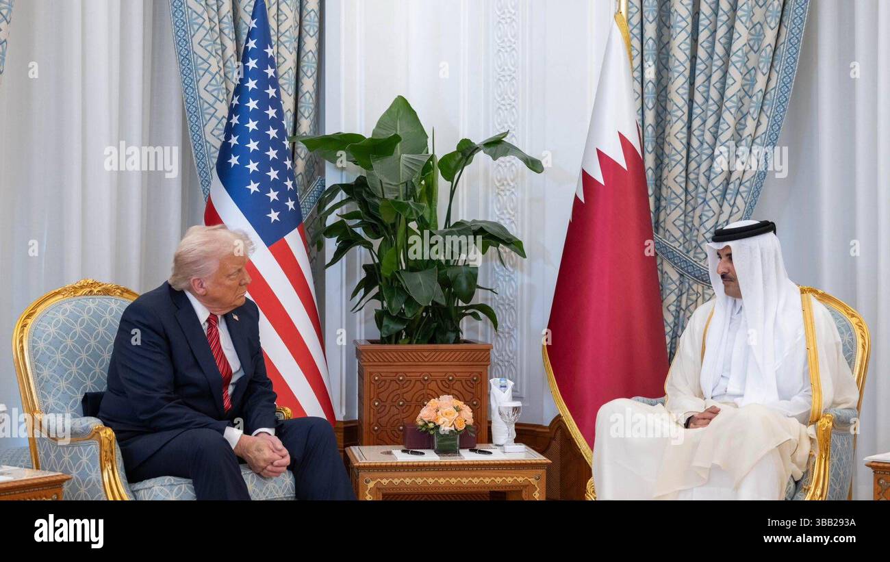Qatari Emir, Tamim bin Hamad Al Thani, meets with US President, Donald ...