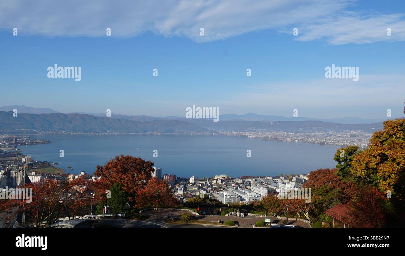 Scenic Views of Lake Suwa, Nagano, Japan Stock Photo - Alamy