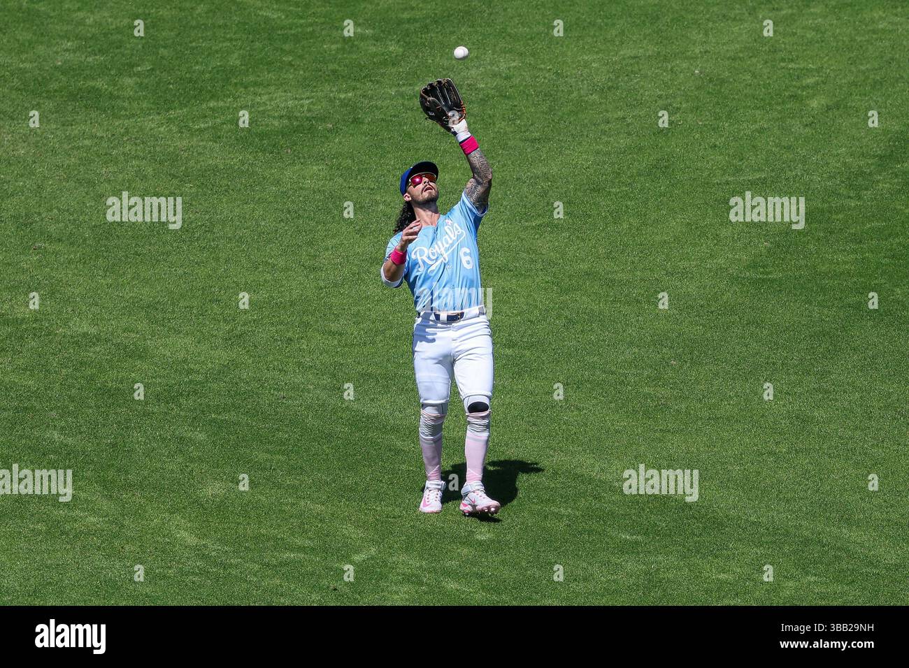 Kansas City, MO, USA. 11th May, 2025. Kansas City Royals left fielder ...