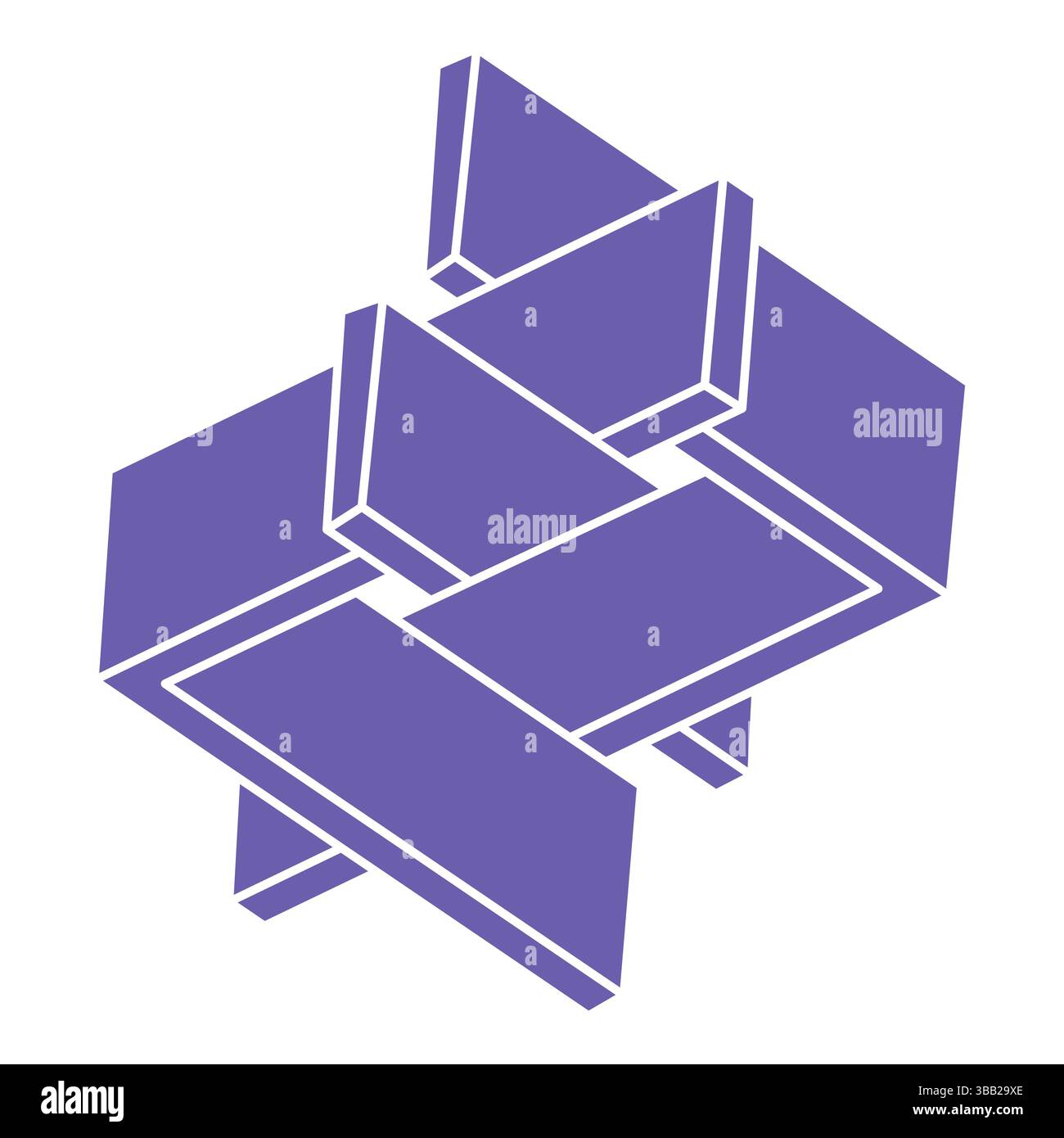 Optical illusion logo. Impossible shapes. Sacred geometry figures ...