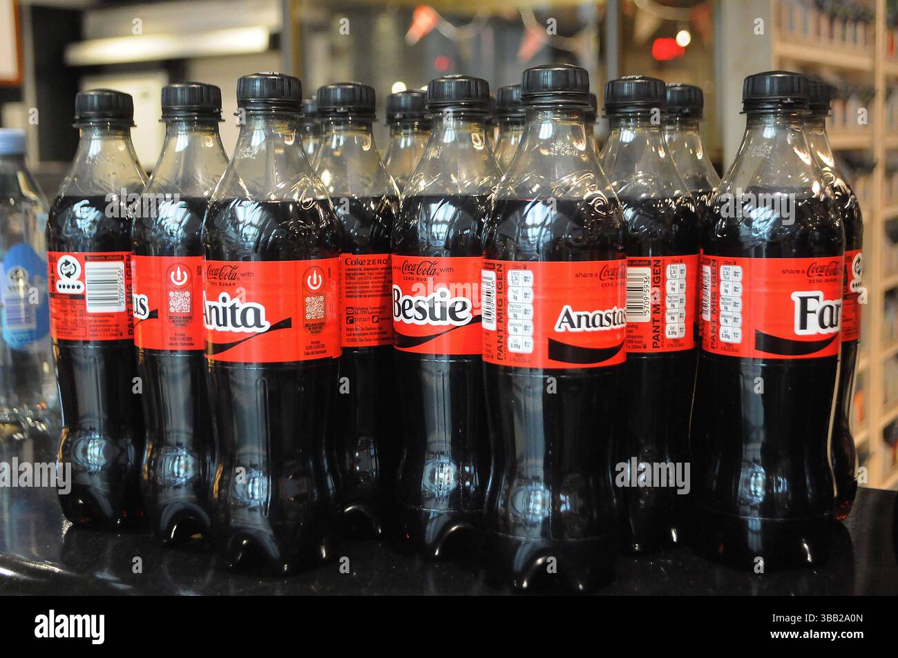 Copenhagen/ DenmarK/14 may 2025/ Coca cola bottle for sale danish ...