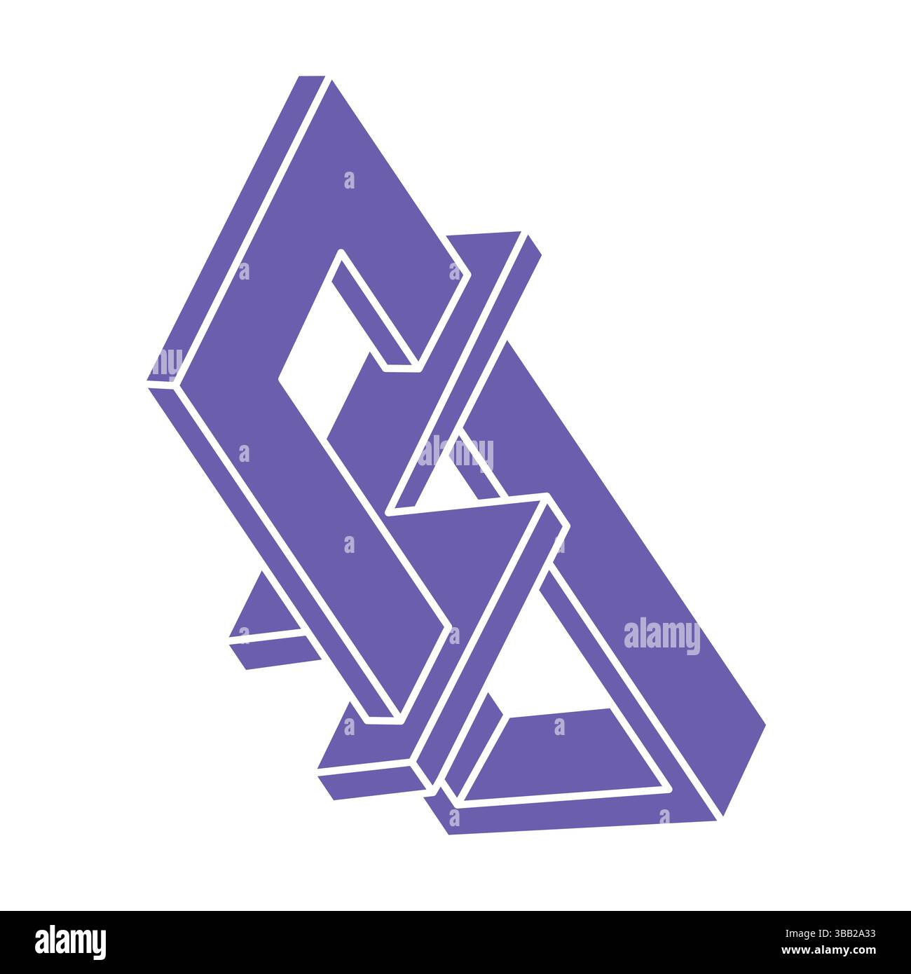 Impossible optical illusion shapes. Logo. Optical art object ...