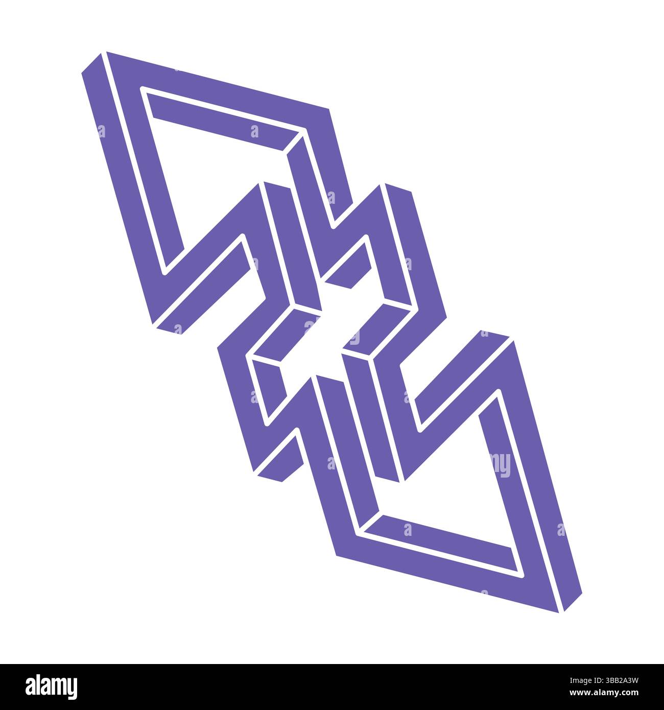 Optical illusion logo. Impossible shapes vector. Optical art objects. Geometric figures. Escher ...