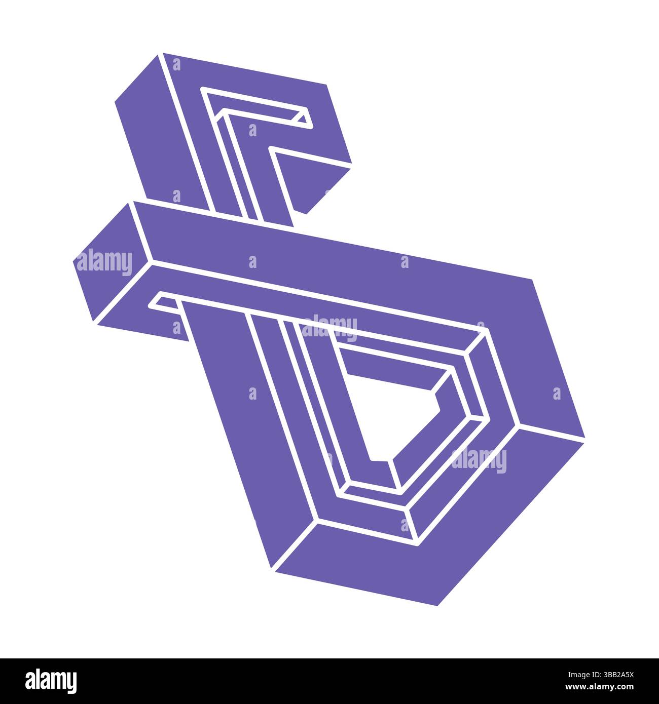 Impossible shapes, optical illusion figures, vector. Escher paradox. Optical art objects ...