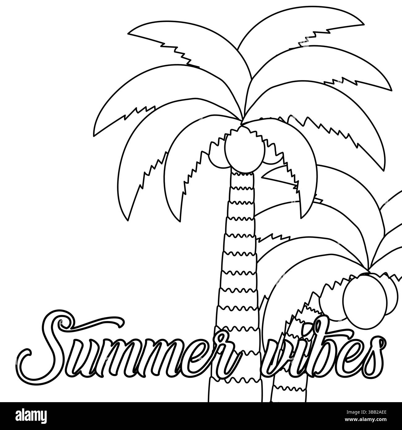 Card tropical palm trees Cut Out Stock Images & Pictures - Alamy