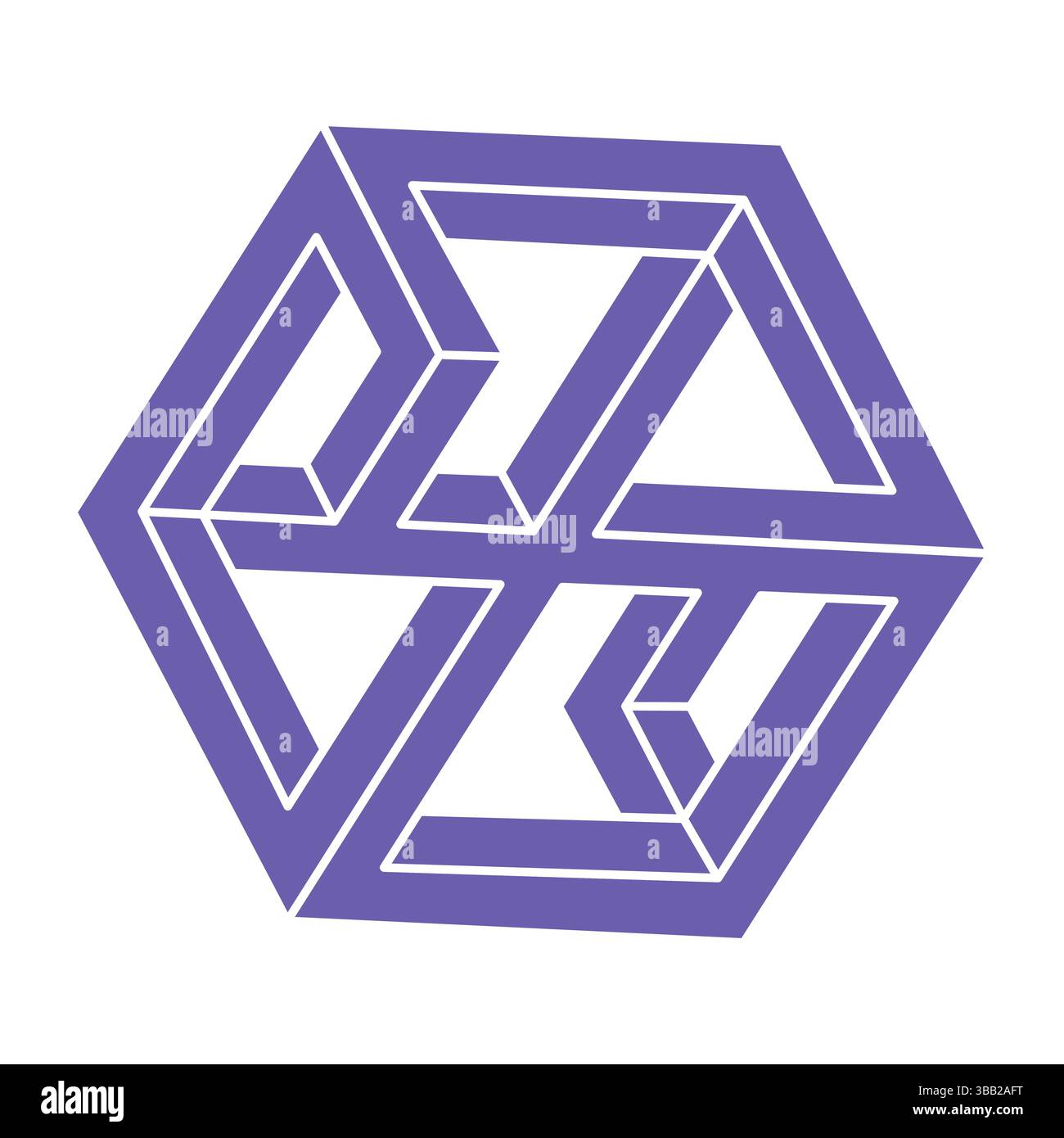 Impossible optical illusion shapes. Logo. Optical art objects ...