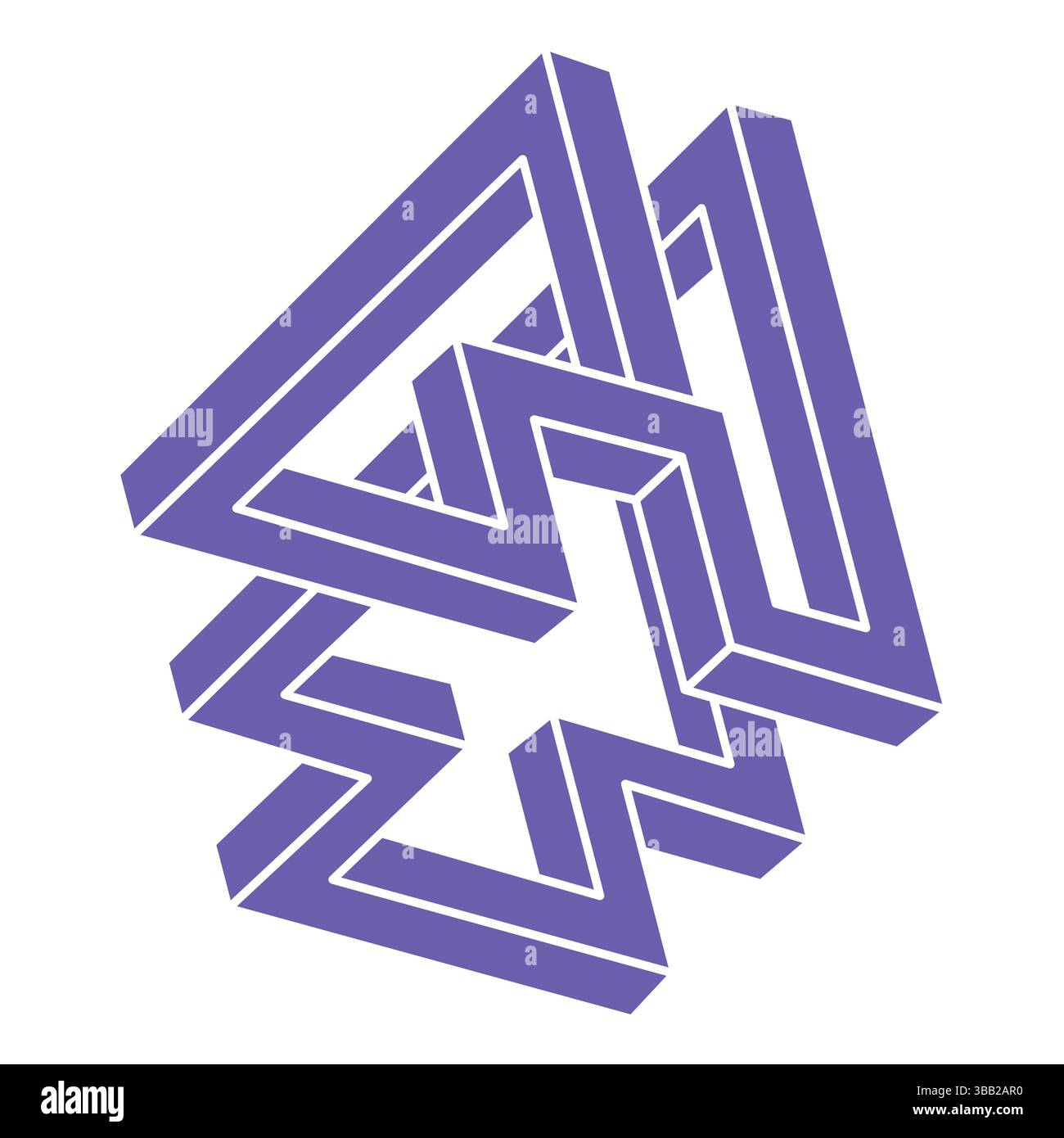 Impossible shapes, optical illusion figures, vector. Escher paradox. Optical art objects ...