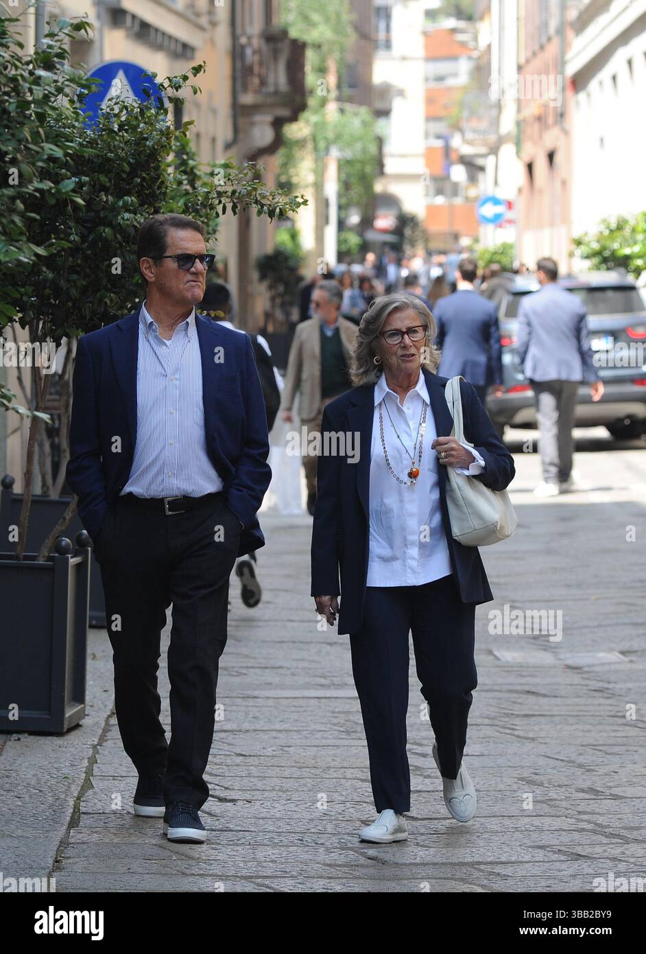 Milan, . 14th May, 2025. Milan, Fabio Capello walks through the streets ...