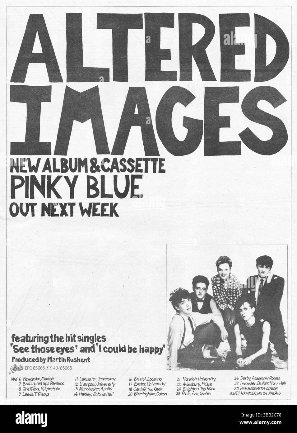 NME press advert May 1982. Altered Images new album Pinky Blue full ...