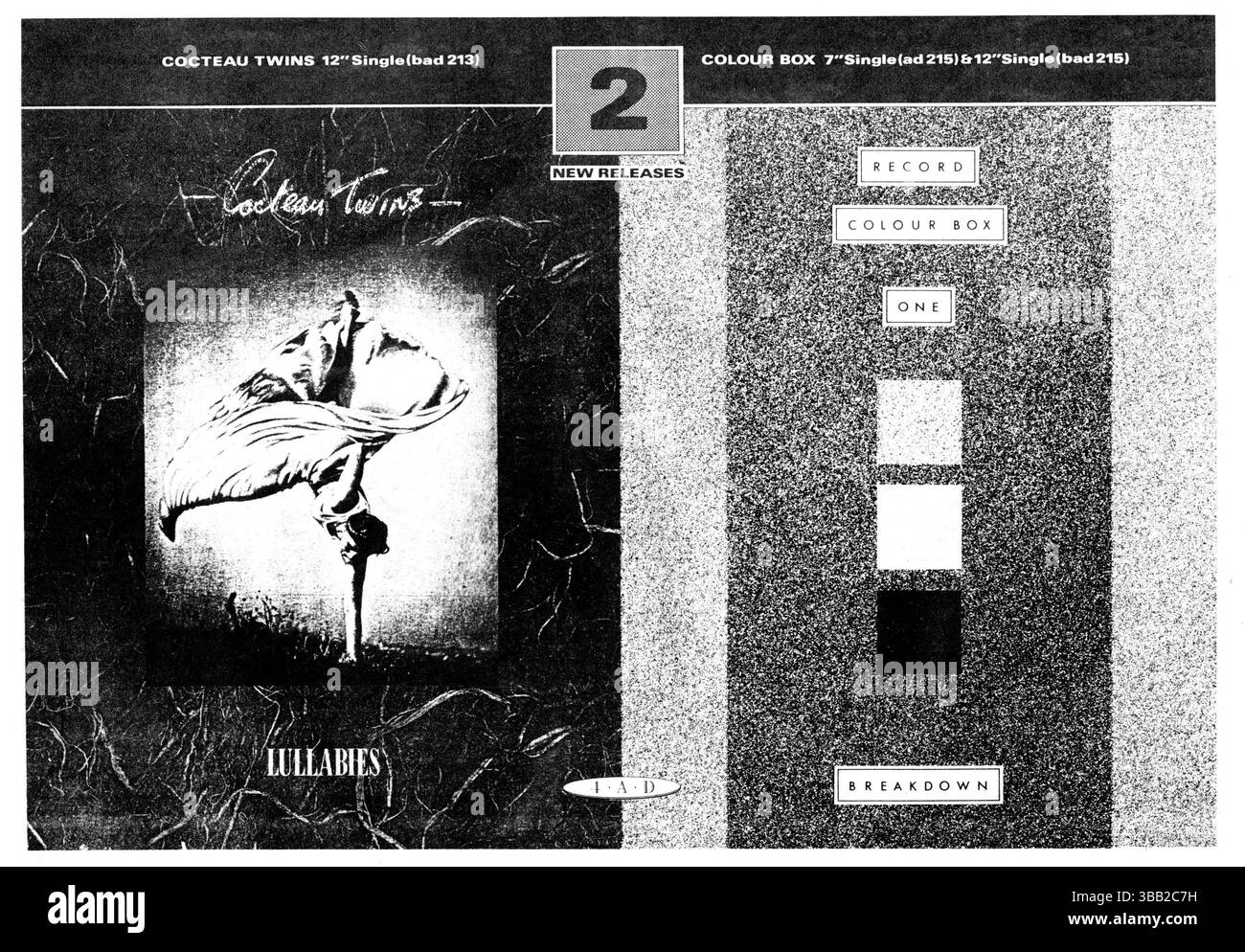 4AD Records half page press advertisement, October 1982. Cocteau Twins ...