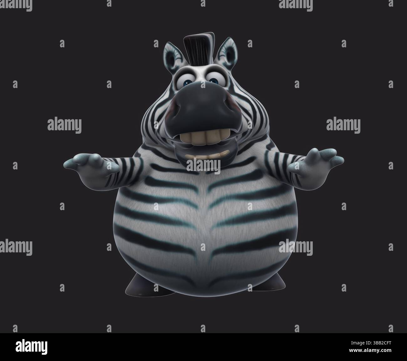 Fun 3D cartoon zebra talking Stock Photo - Alamy