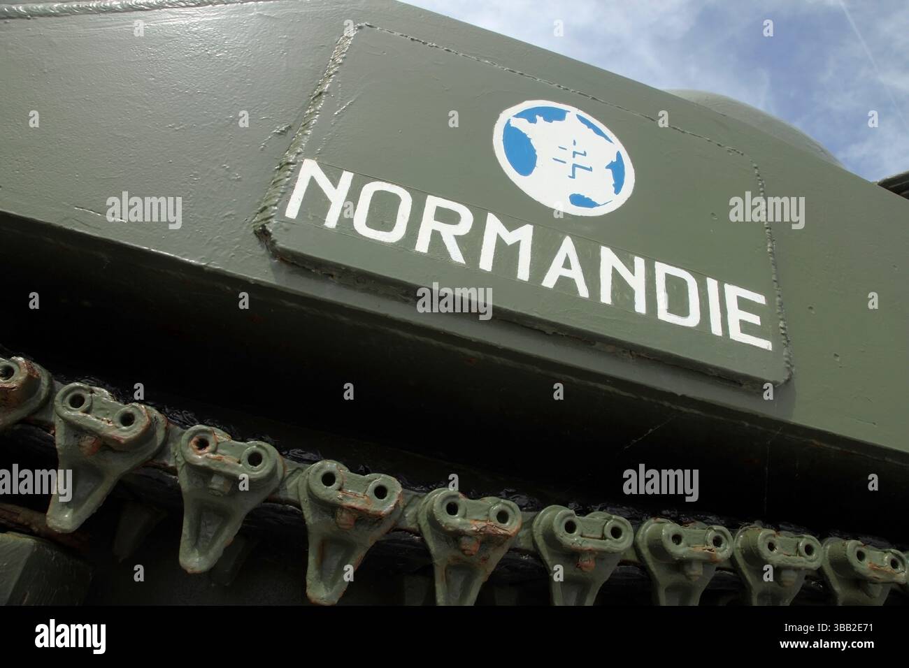 Sherman tank at the Utah Beach D-Day Landing Memorial & Monument of the ...
