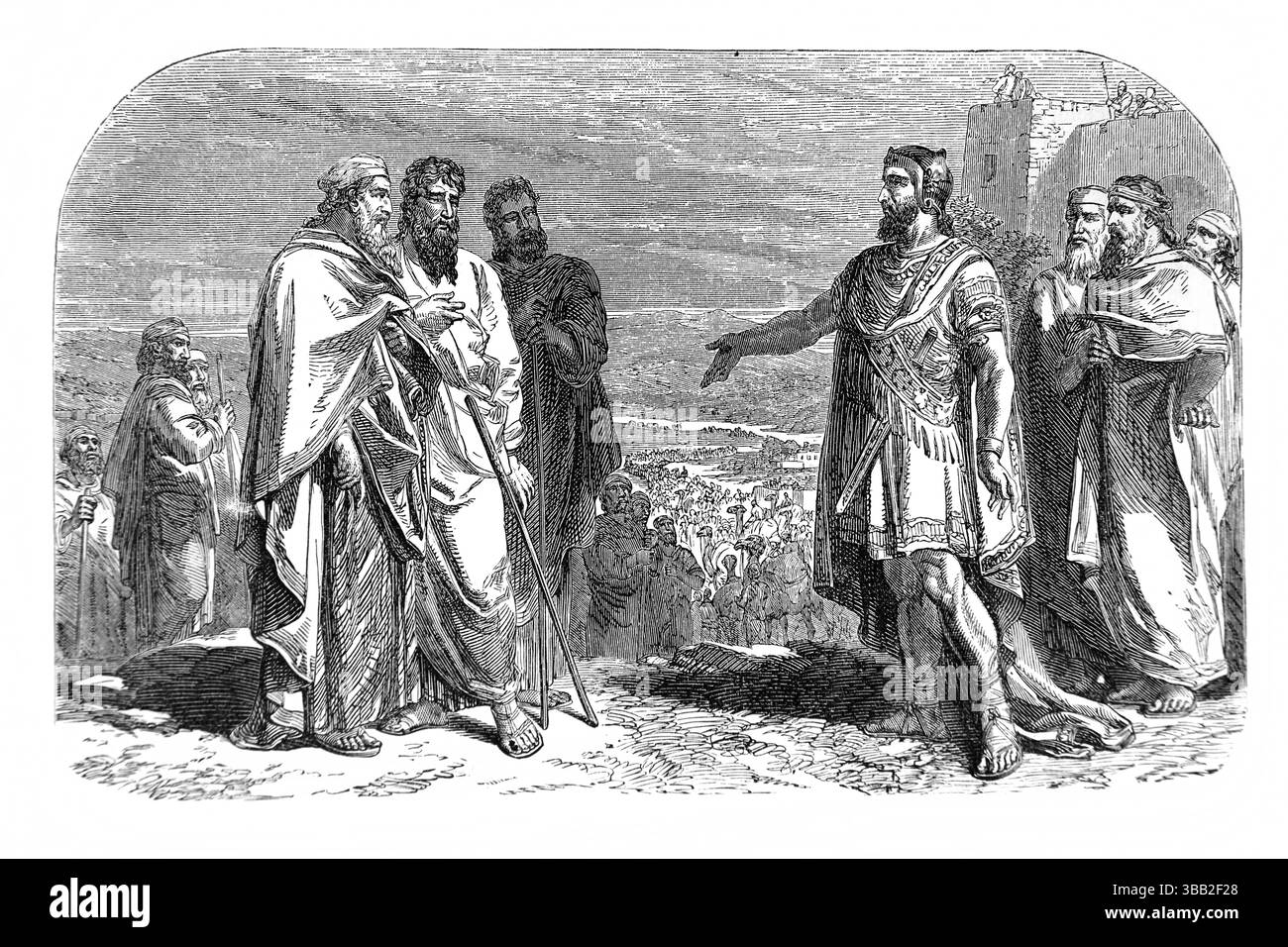 Illustration of Joshua Sending Back the Two Tribes and a Half - Joshua ...