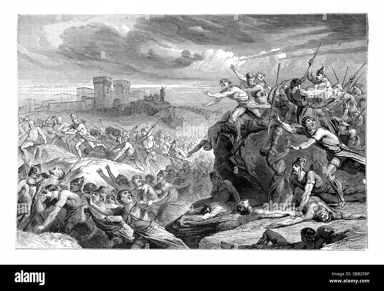 Illustration of Defeat of the Philistines by the Israelites from ...