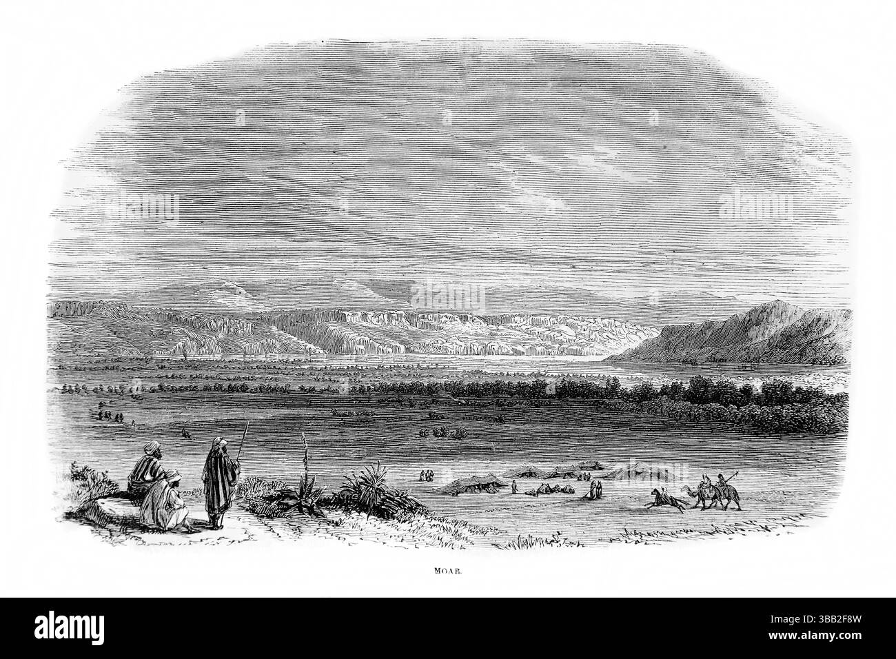 Illustration of Moab from the Plains of Jericho Mentioned in the Old ...