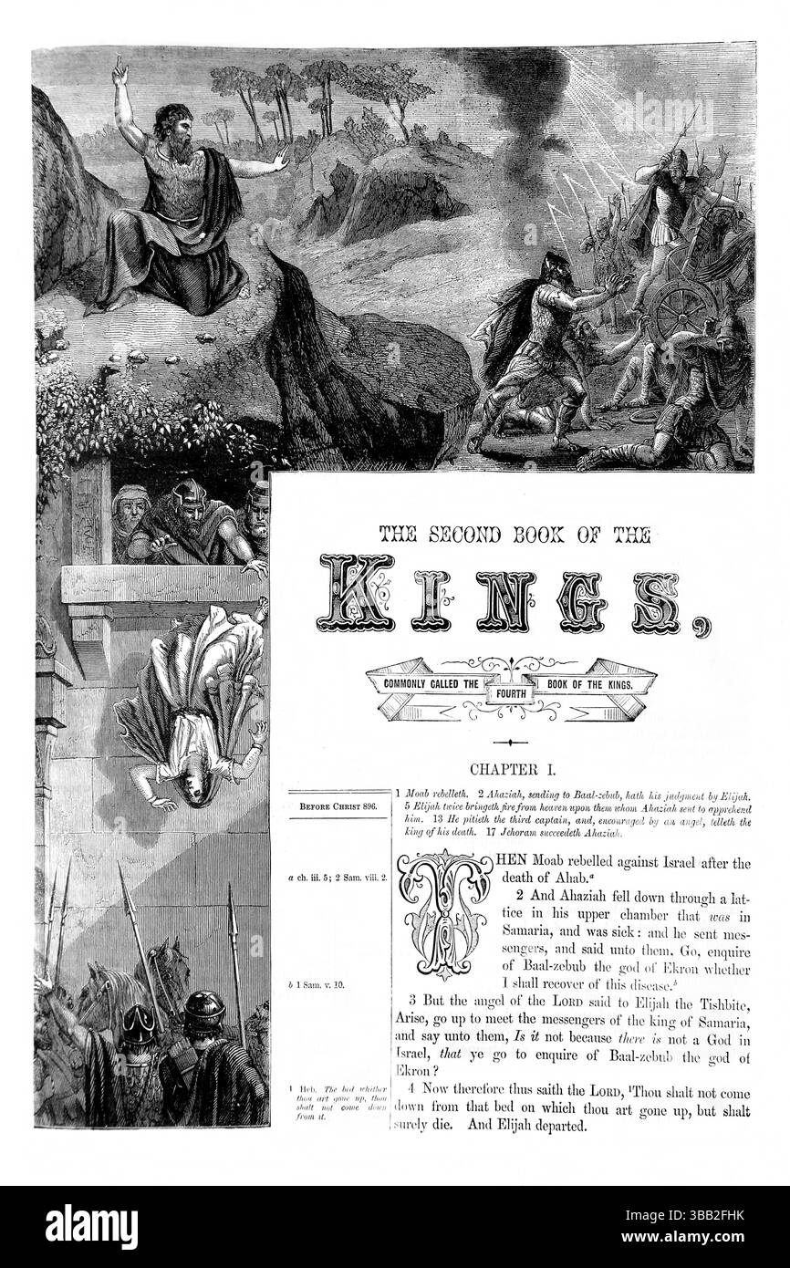 Title Page of The Second Book of Kings from Antique 19th Century The ...