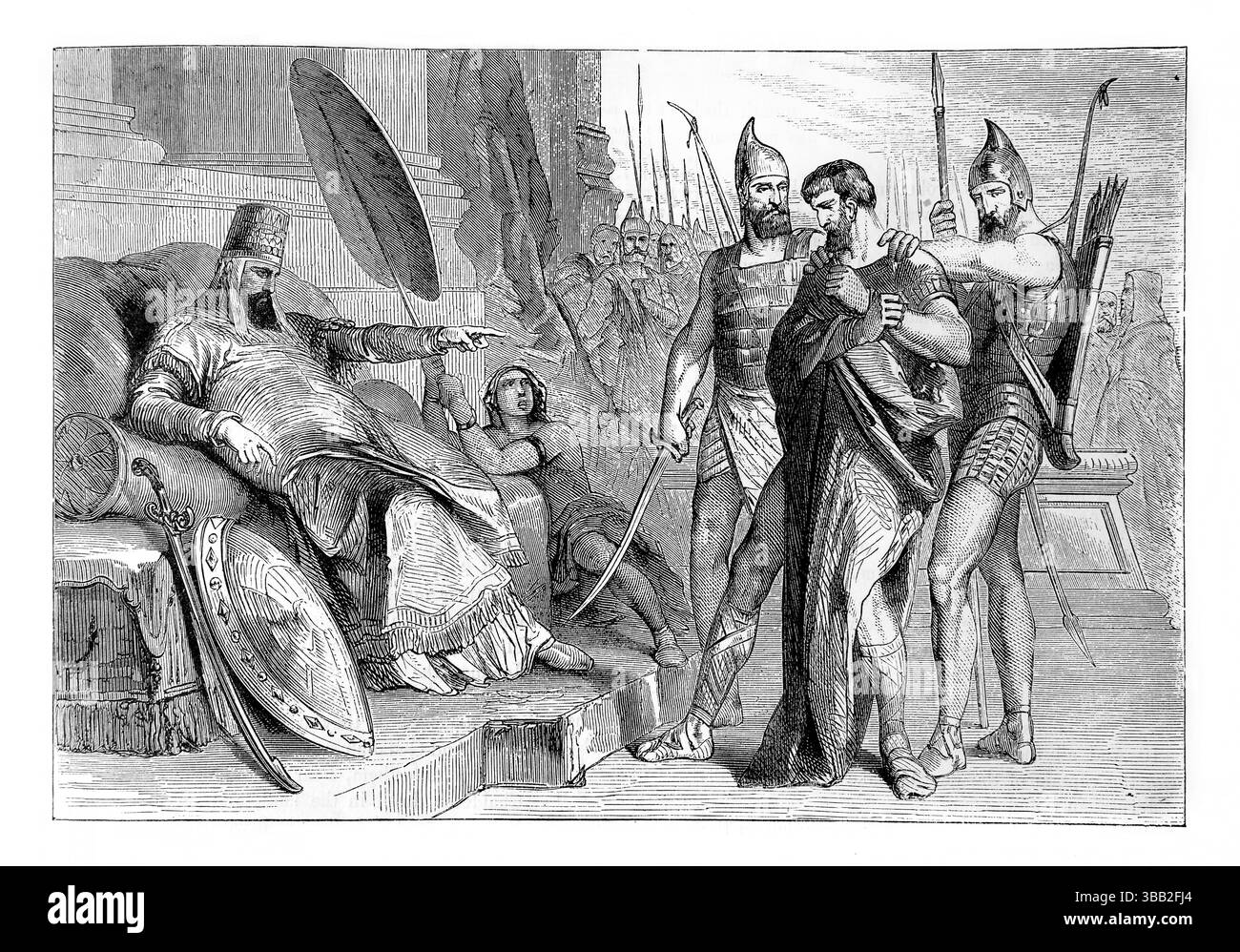 Illustration of Zedekiah before the King of Babylon (Kings)from Antique ...