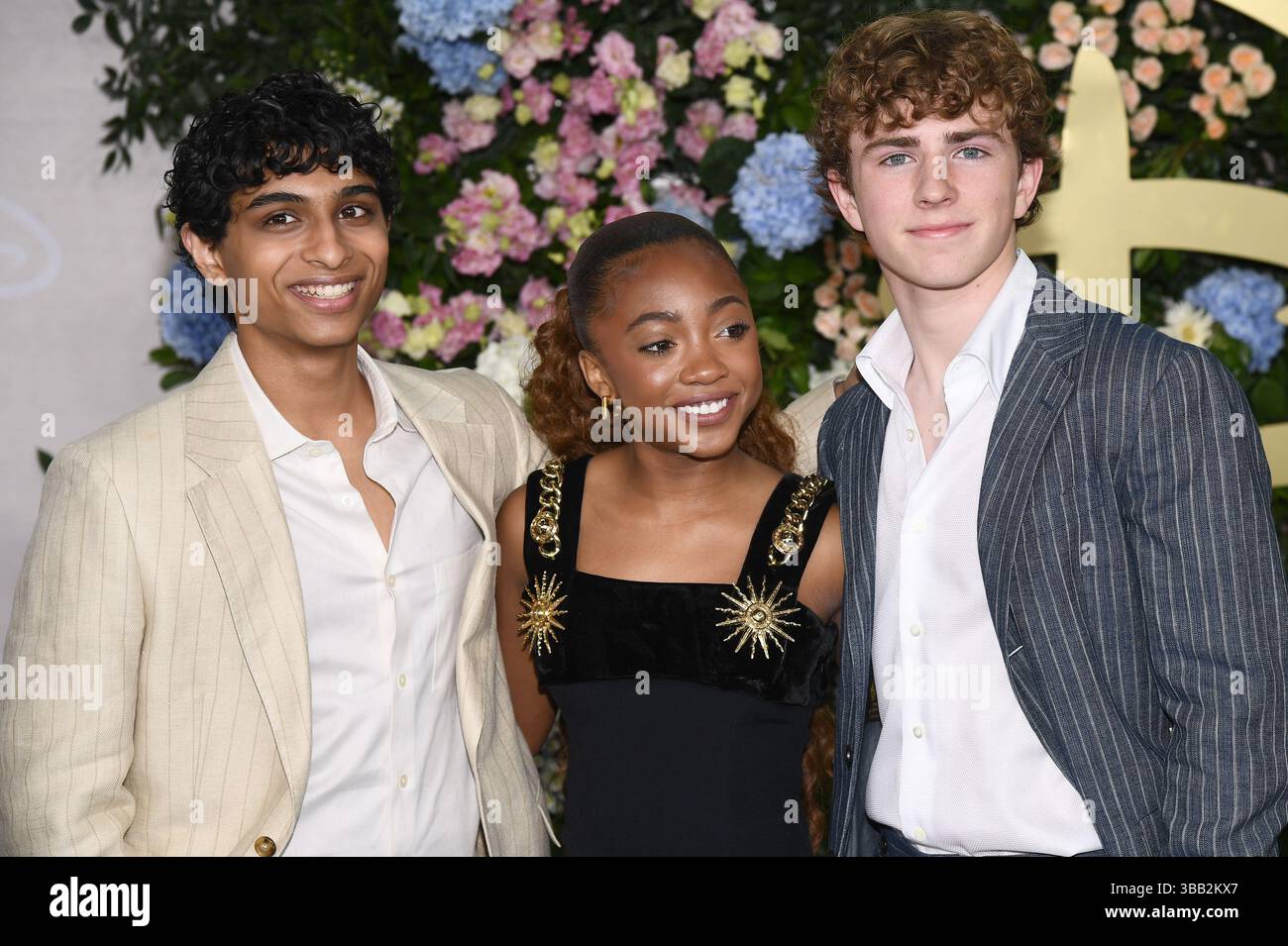 New York, USA. 13th May, 2025. (L-R) Aryan Simhadri, Leah Sava Jeffries ...