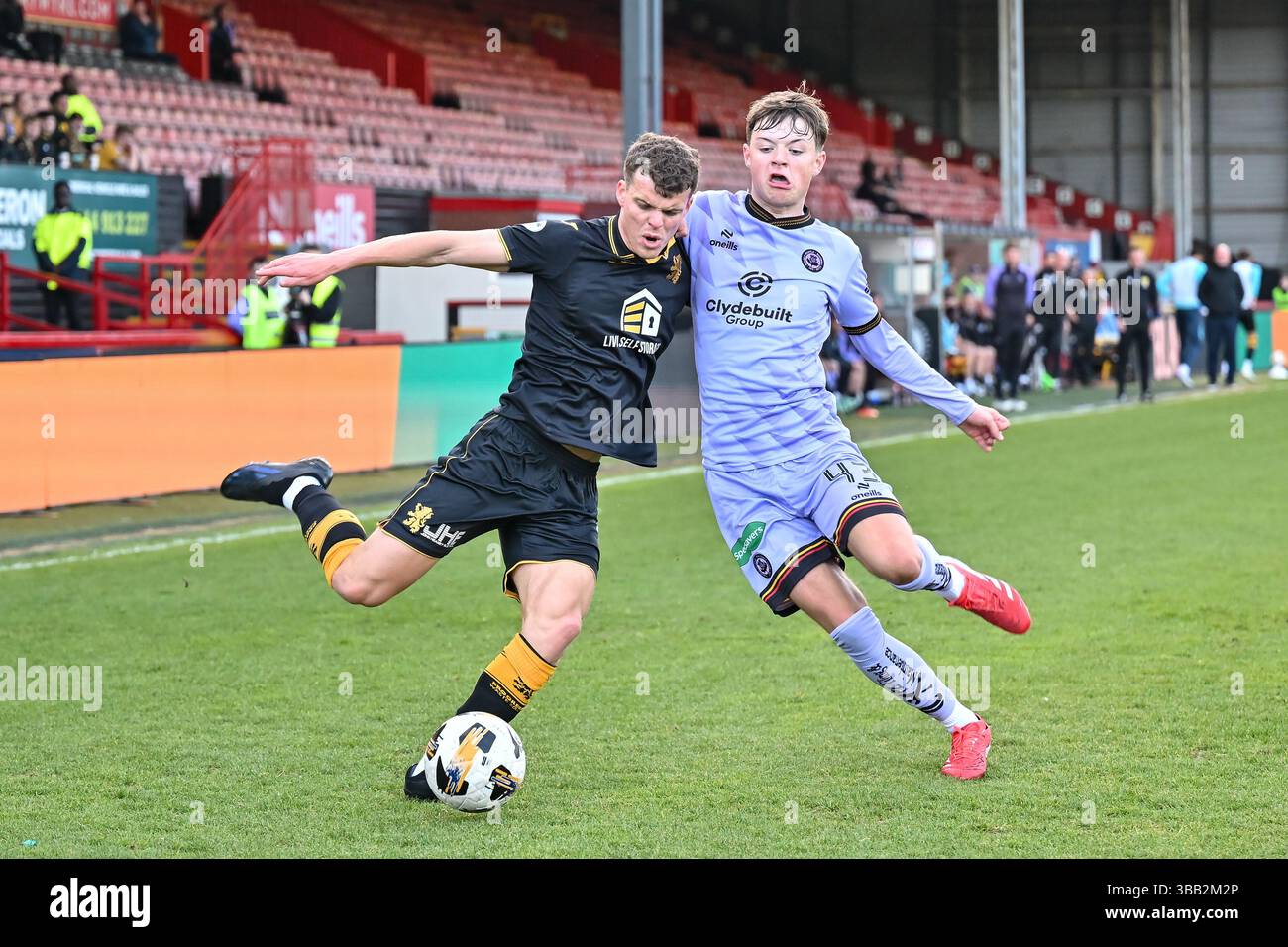 Glasgow, Scotland, UK. 13th May, 2025. Lewis Smith of Livingston ...