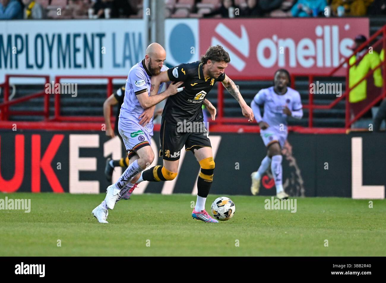 Glasgow, Scotland, UK. 13th May, 2025. Robbie Muirhead of Livingston ...