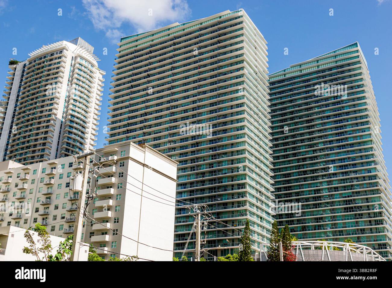 Miami Florida,Brickell Financial District,view from SW 1st Avenue,The ...