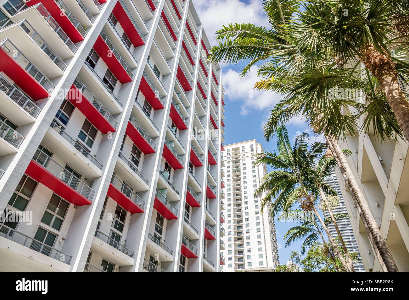 Miami Florida,Brickell Financial District,SW 10th Street,high rise residential apartment ...
