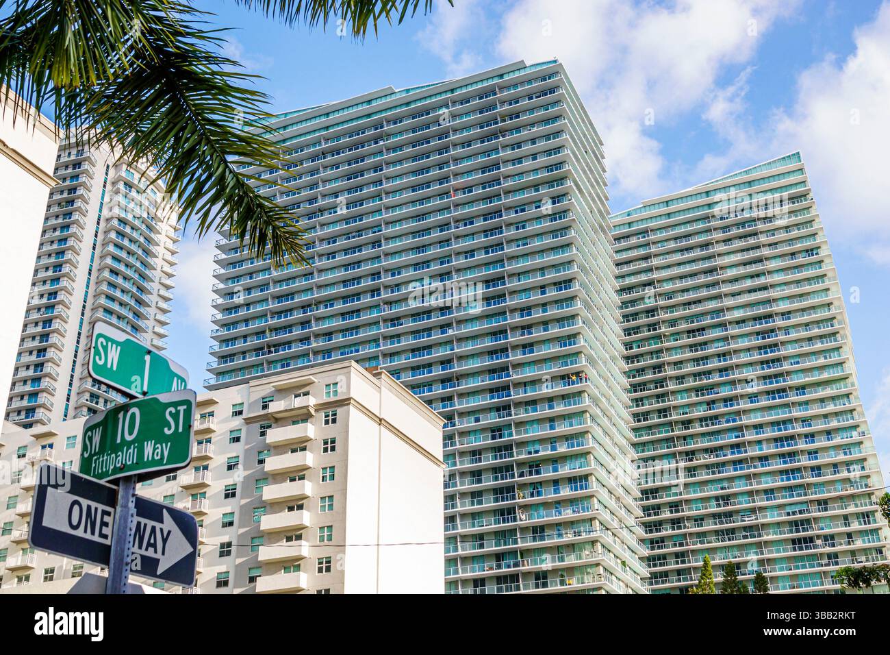 Miami Florida,Brickell Financial District,SW 1st Avenue at SW 10th ...