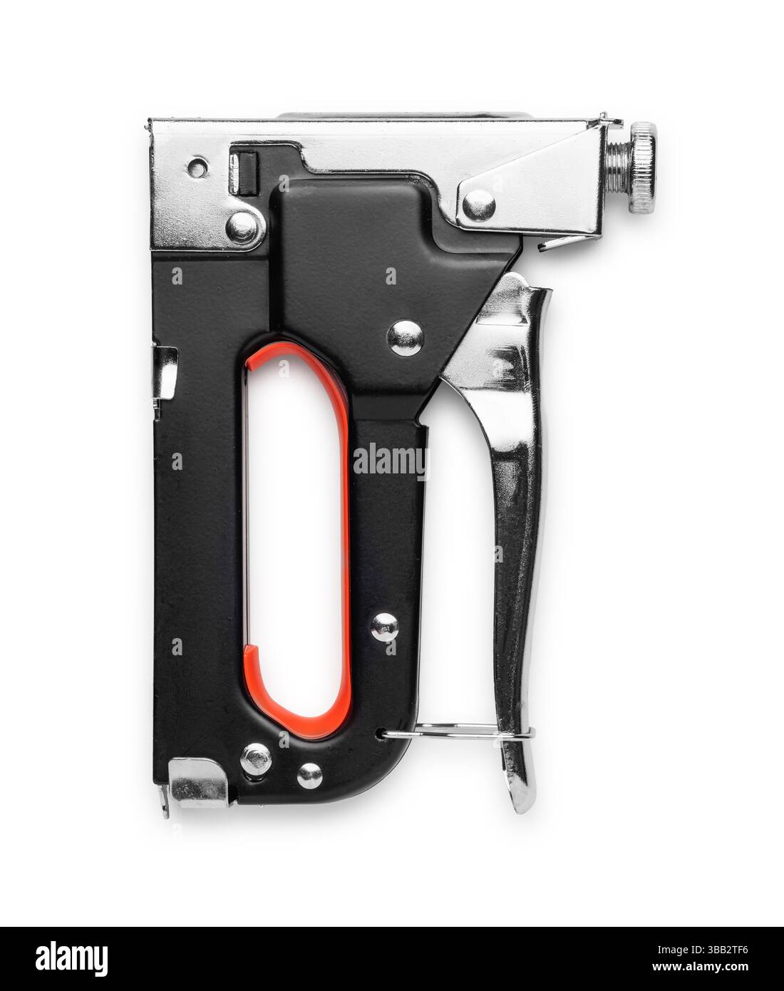 Metal Handheld Staple Gun on White Background Stock Photo - Alamy