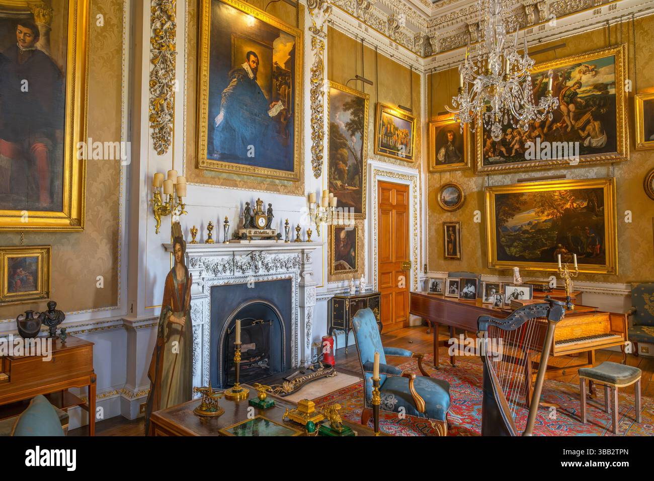 Interior of Castle Howard, a stately home near York, Yorkshire, England ...