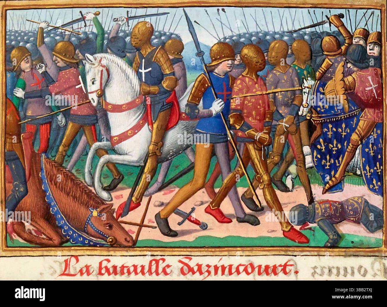 Battle of agincourt manuscript hi-res stock photography and images - Alamy
