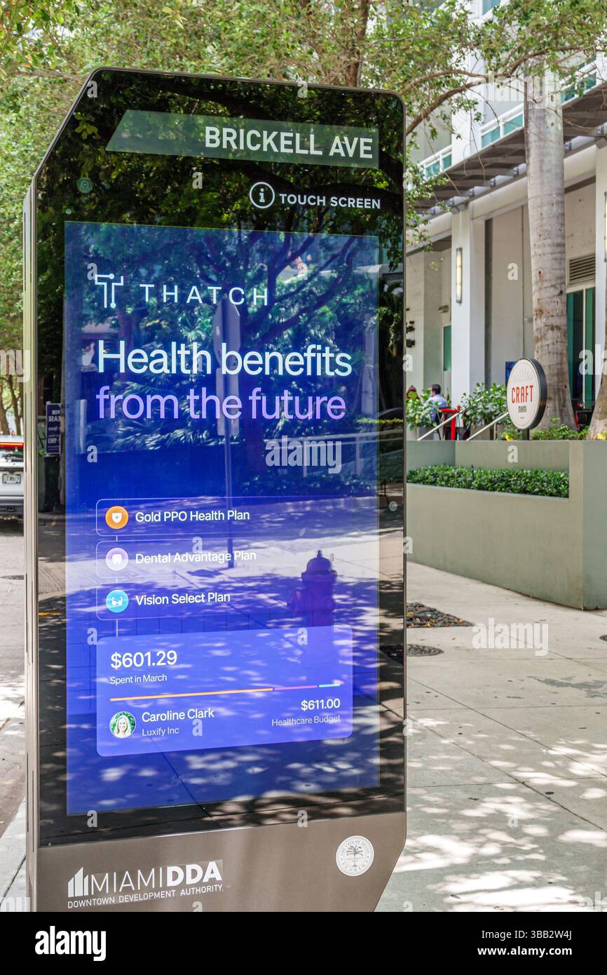 Miami Florida,Brickell Financial District,Brickell Avenue,electronic ...