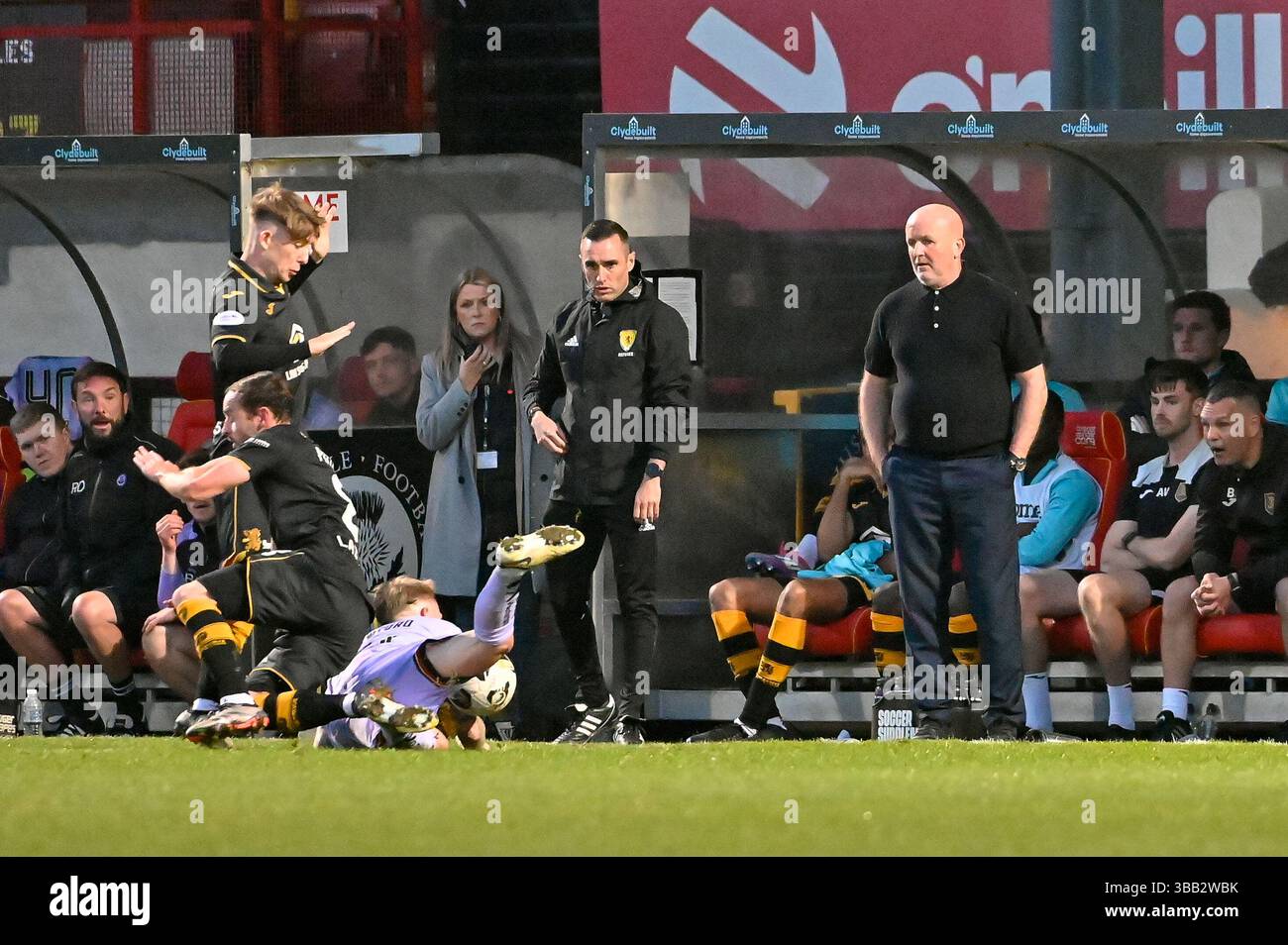 Glasgow, Scotland, UK. 13th May, 2025. Livingston manager David ...