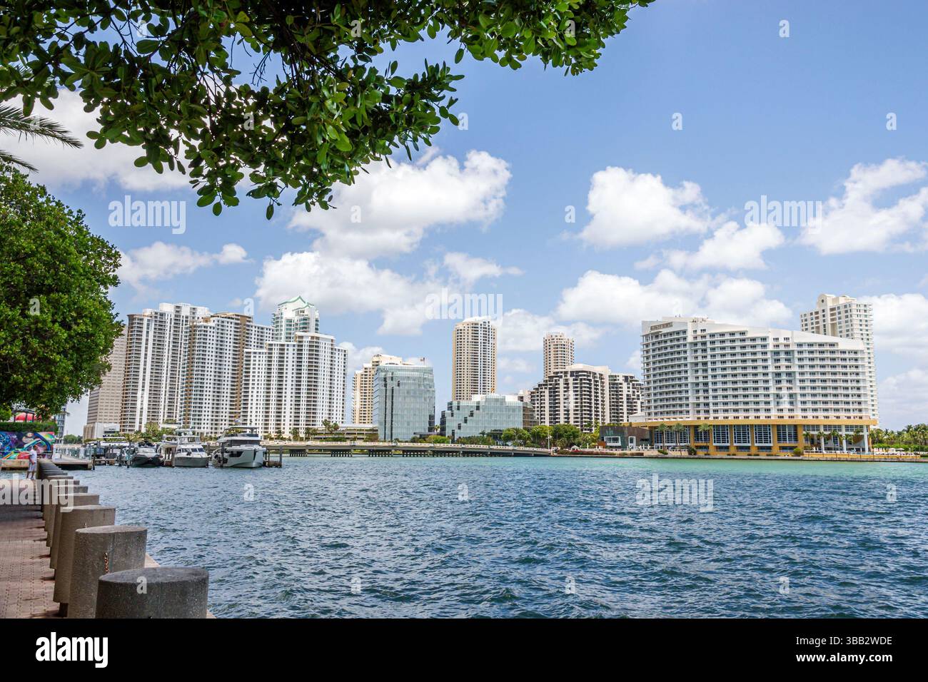 Miami Florida,Brickell Financial District,Biscayne Bay waterfront,River ...